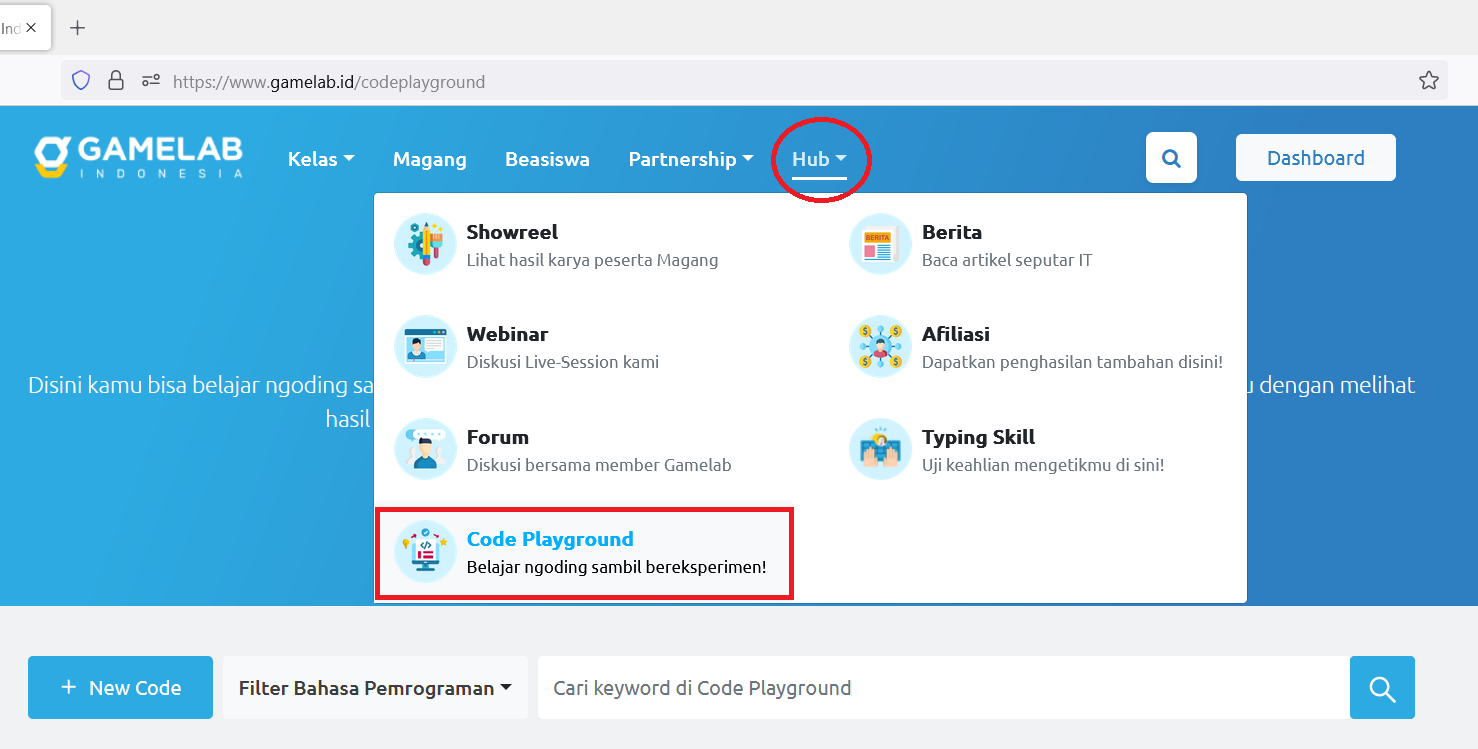 Code Playground, Fitur Keren dari Gamelab: Bisa Belajar Ngoding dari HP! | Berita | Gamelab ...
